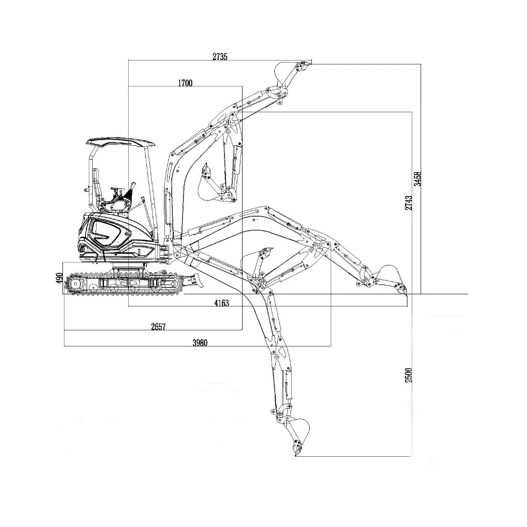 Mini Pelle 2,5T SJW-25 – Excavatrice pro | SONCA